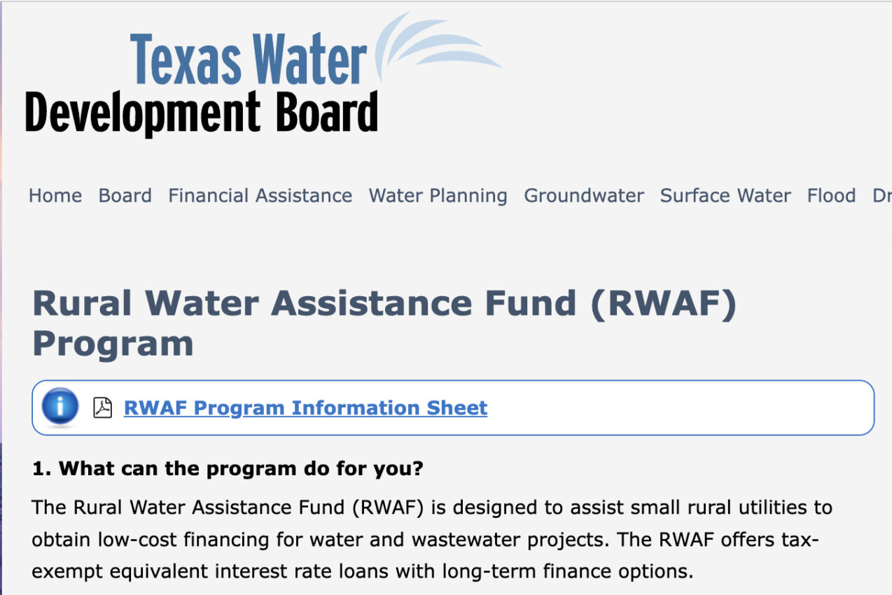 What Is the Rural Water Assistance Fund Program?
